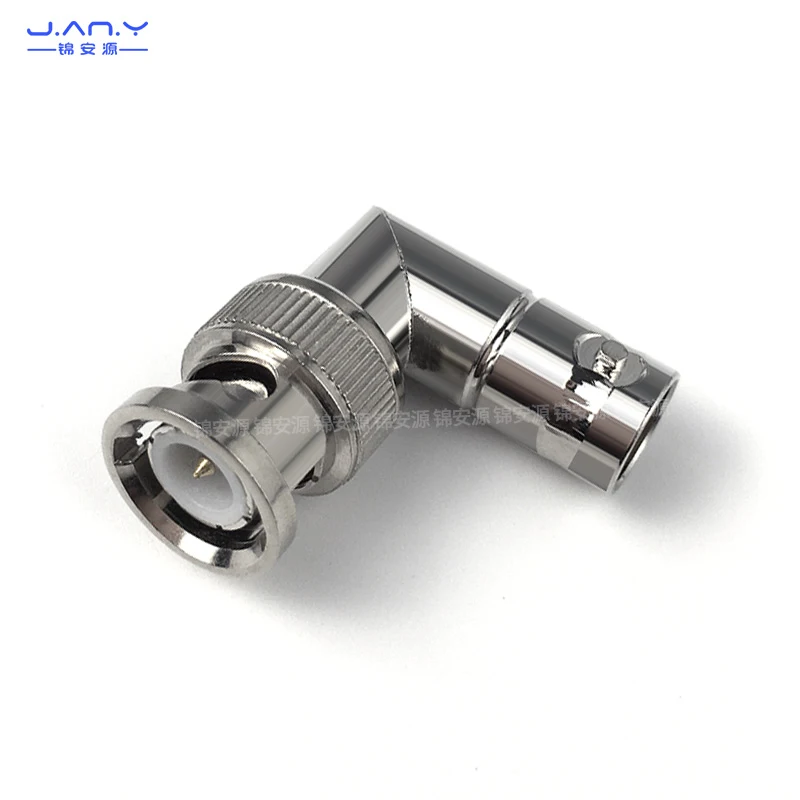 Right Angle Coax Connector FEMALE COUPLING X MALE ADAPTER 90° ALUMINUM ...
