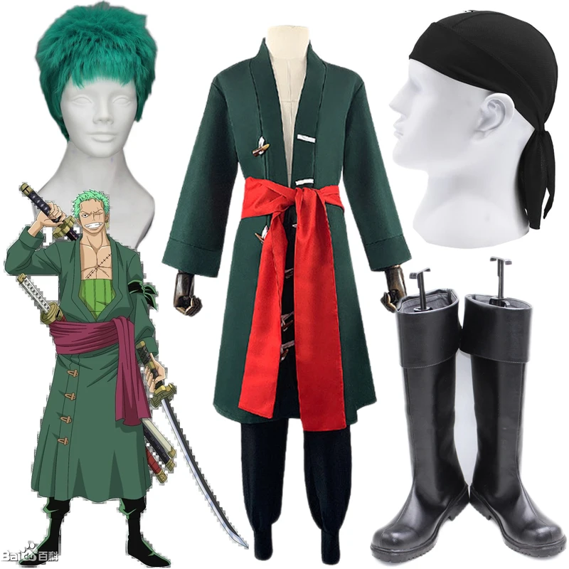 Anime-Roronoa-Zoro-Cosplay-Costume-Kimono-Robe-Full-Suit-Zoro-Slicked ...