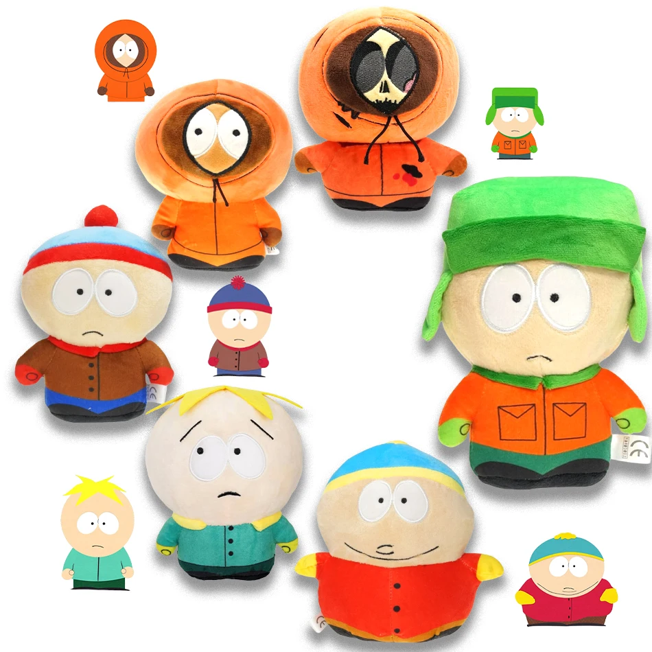 1-6pc parque sul brinquedo dos desenhos animados bonecas de pelúcia ...