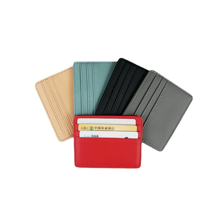 Ultra-thin-PU-No-Zipper-Card-Holder-Mini-Simple-Credit-Card-ID-Card ...