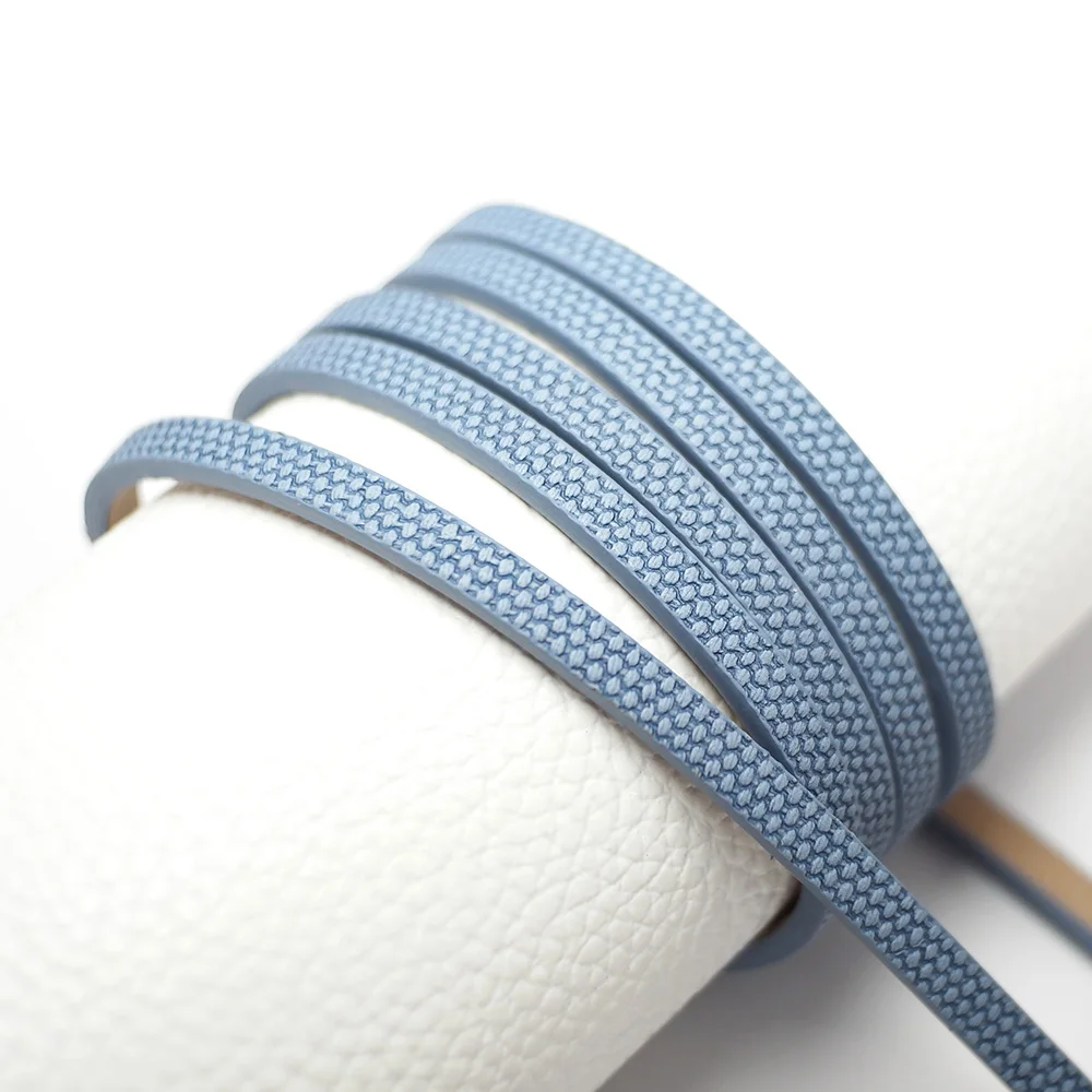1-15meter-Light-Blue-Leather-Cord-Braided-Embossed-Leather-Strip ...