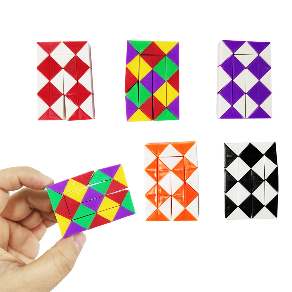 5pcs-3D-Puzzle-Magic-Ruler-Cube-Fidget-Toys-Snake-Magic-Cube-Folding ...