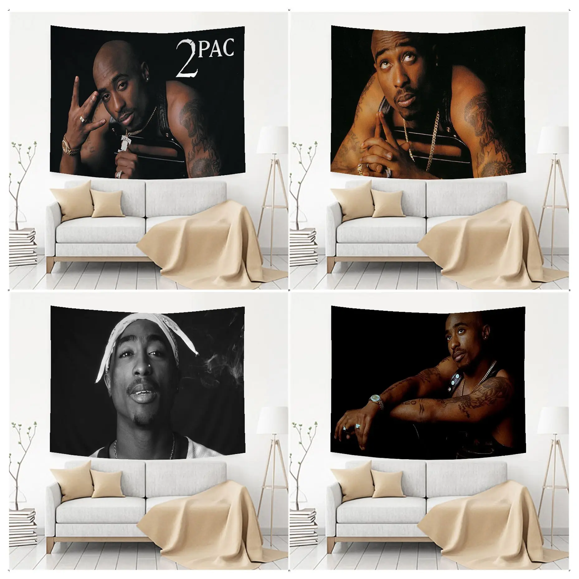 Tupac 2pac Printed Large Wall Tapestry For Living Room Home Dorm Decor ...