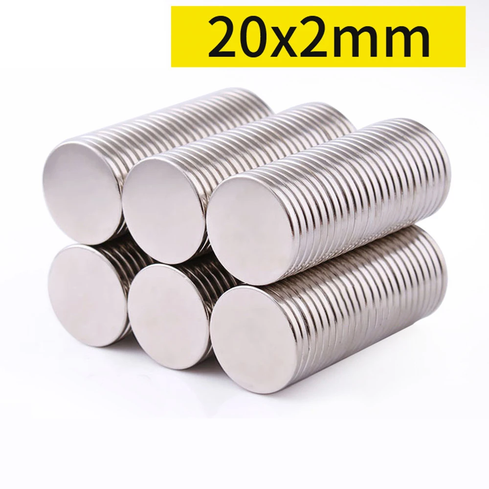 20x2 Neodymium Magnet 20mm x 2mm N35 NdFeB Round Super Powerful Strong ...
