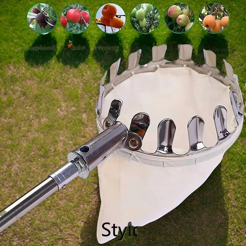Metal Fruit Picker For Apple Orchard Gardening Peach High Tree Picking ...
