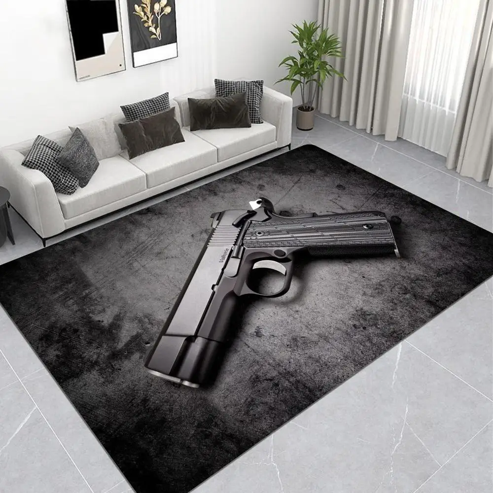 Rifle-Pistol-Revolver-Gun-AK47-Cartoon-Floor-Mat-Bathroom-Mat-Kids-Room ...