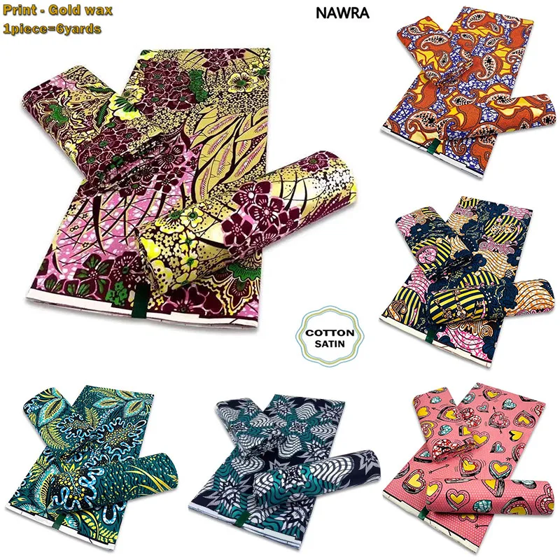 Gold-Print-Wax-Pagne-Guaranteed-Veritable-African-Real-Wax-Fabric-100 ...