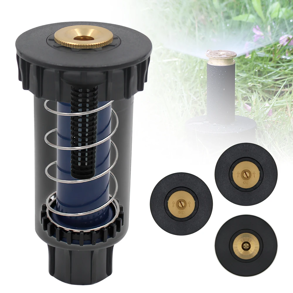 Aspersores Pop-Up de 90/180/360 grados, cabezal de rociador de riego para césped y jardín ...