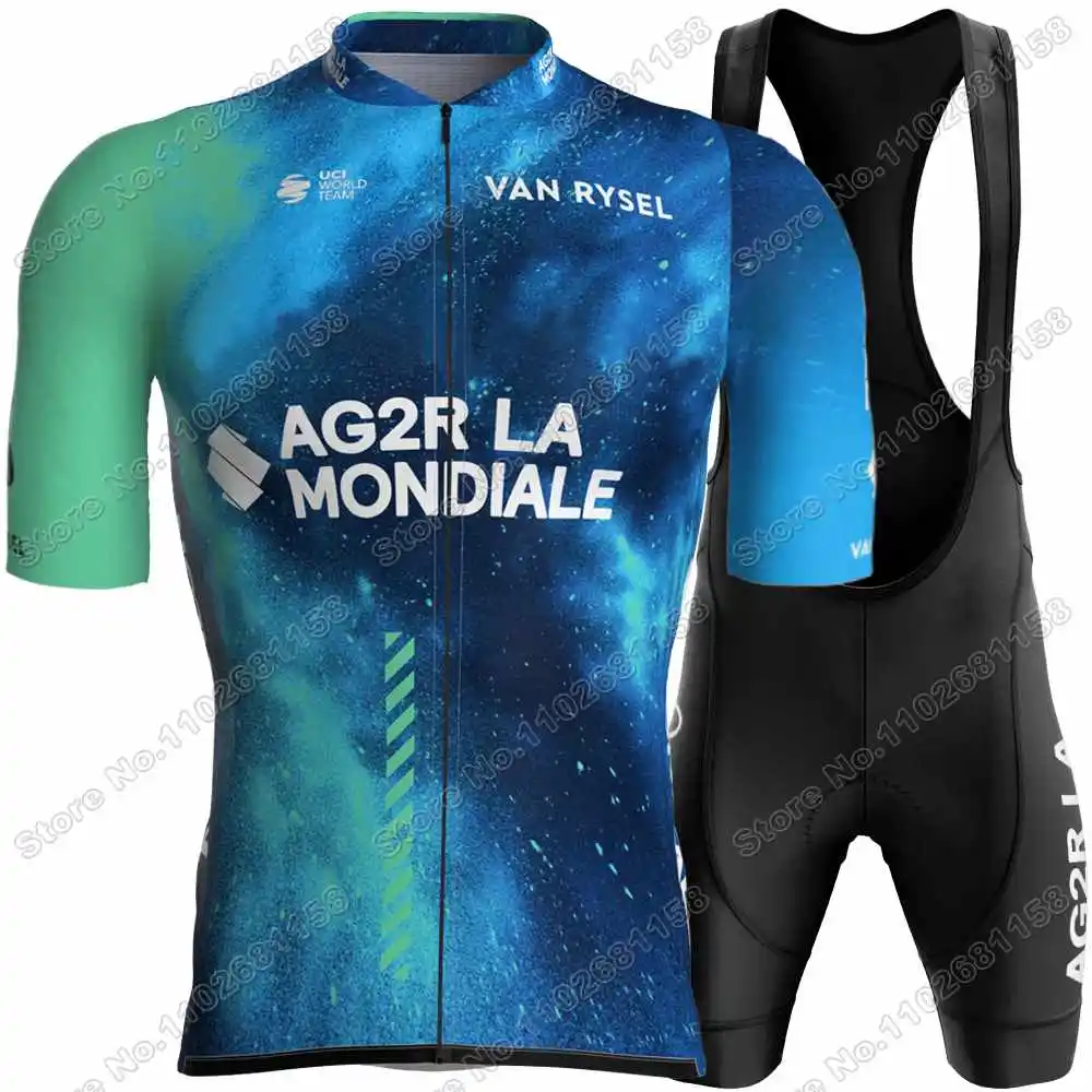 2024-ag2r-Team-Rad-trikot-Set-Sommer-Frankreich-Fahrrad-bekleidung ...