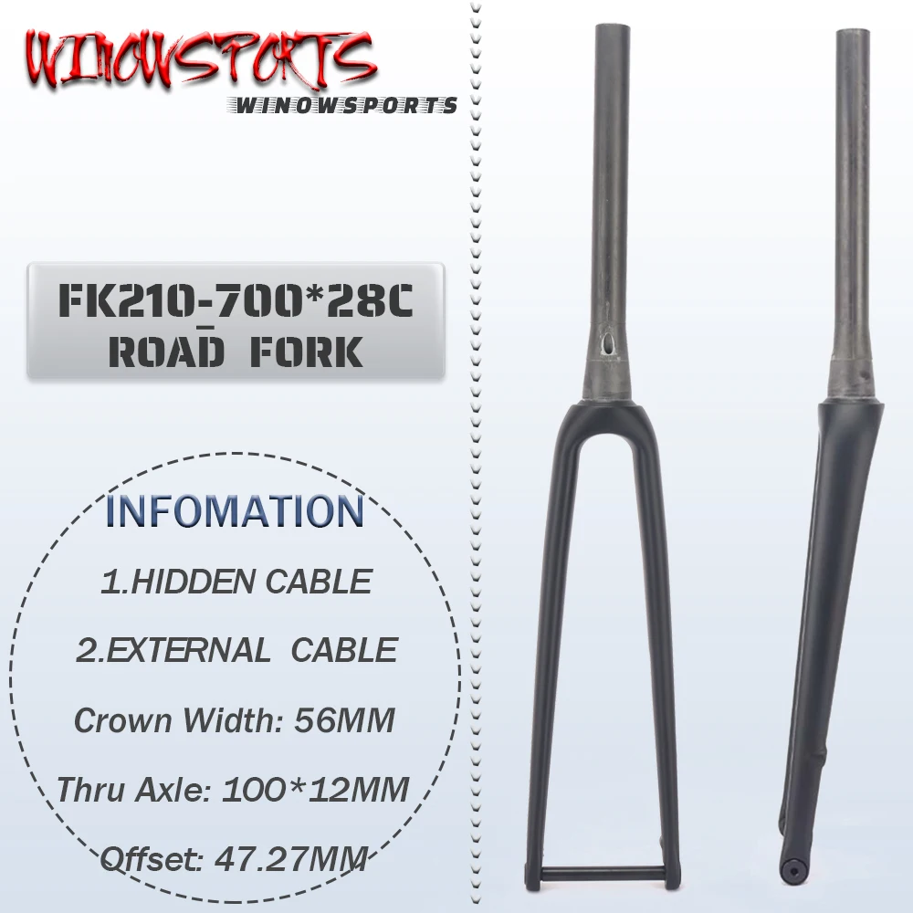 Winow-2024-New-Super-Light-47mm-Rake-Bicycle-Front-Carbon-Fork-Taper-39 ...