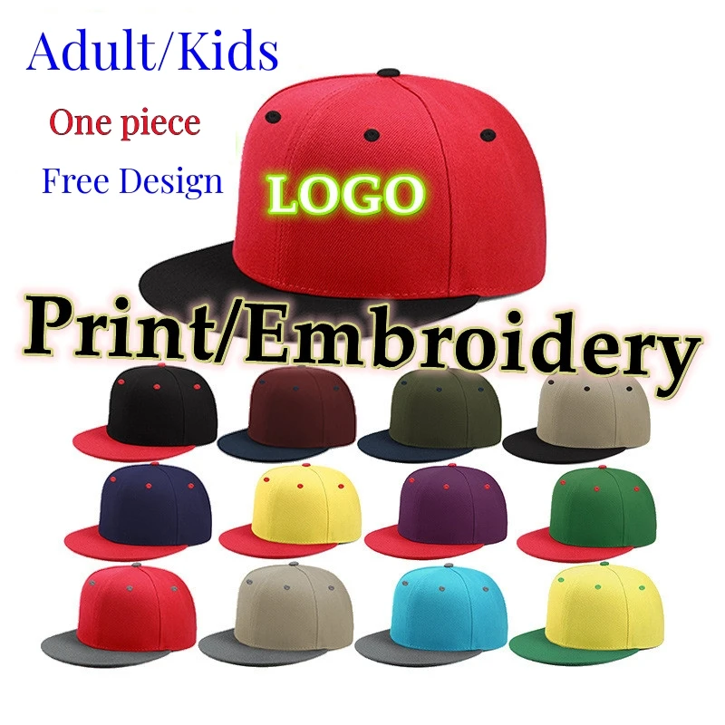 Custom-Logo-Kids-Baby-Flat-Cap-Fashion-Girl-Boy-Cotton-Hip-Hop-Baseball ...