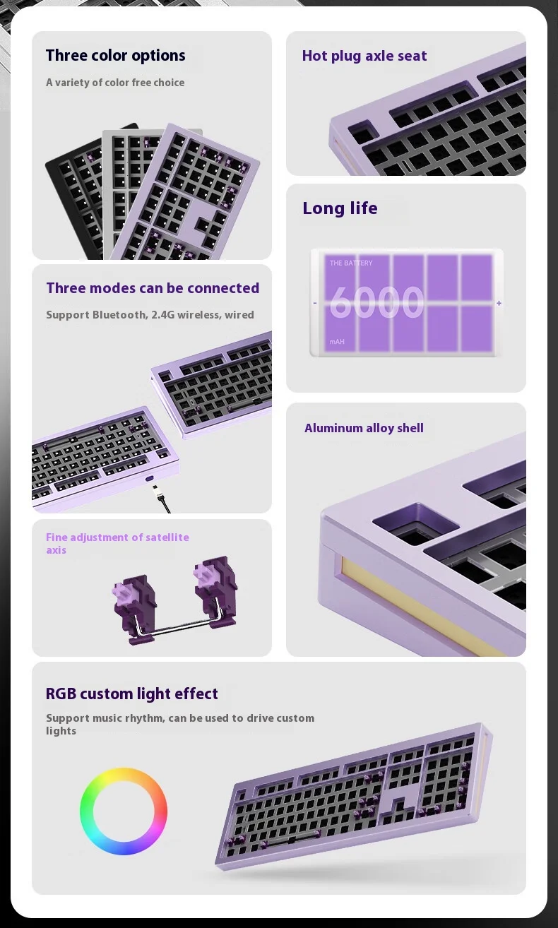 Monsgeek M5W Механическая клавиатура RGB трехрежимная | AliExpress