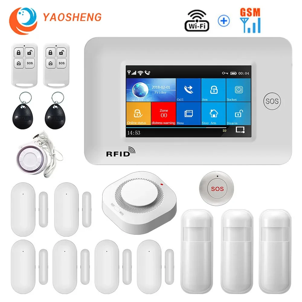 Smart-Home-Security-Alarm-System-Wireless-Wifi-433mhz-Gsm-Alarm-4-3inch ...