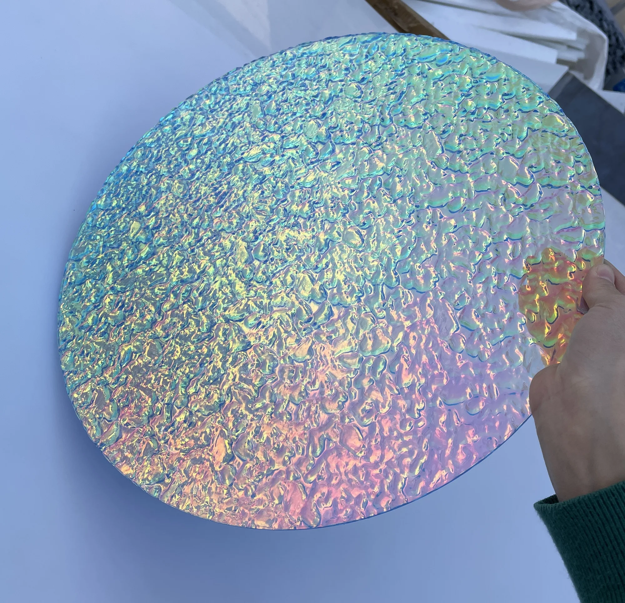 5MM-Water-Ripple-Circle-Laser-Plexiglass-Rainbow-Acrylic-Radiant-Wave ...