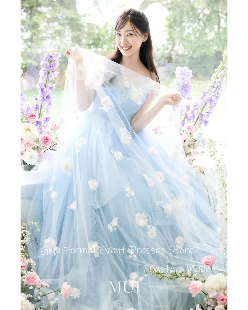 Giyu-Fairy-Tulle-Light-Blue-Evening-Dresses-Korea-Wedding-Photoshoot ...