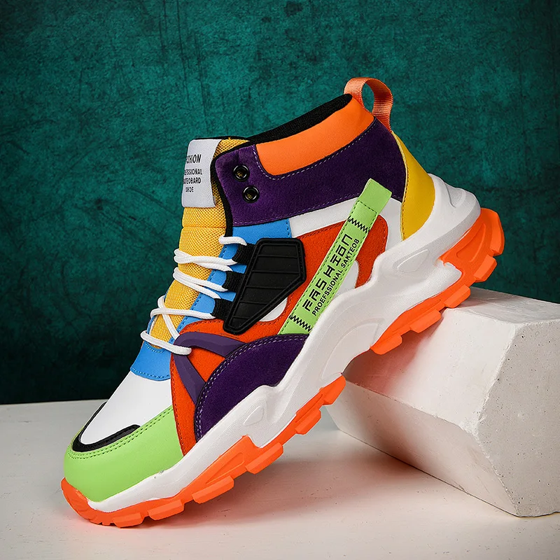 Mens-Sneakers-High-top-Basketball-Shoes-Free-Shipping-Comfortable ...