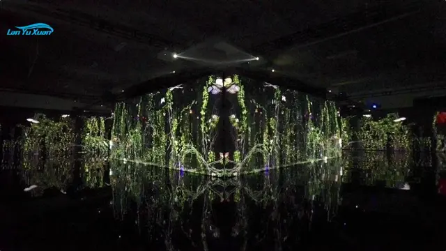 3*3m 3d outdoor holographic mesh projection screen,3d rear and front ...