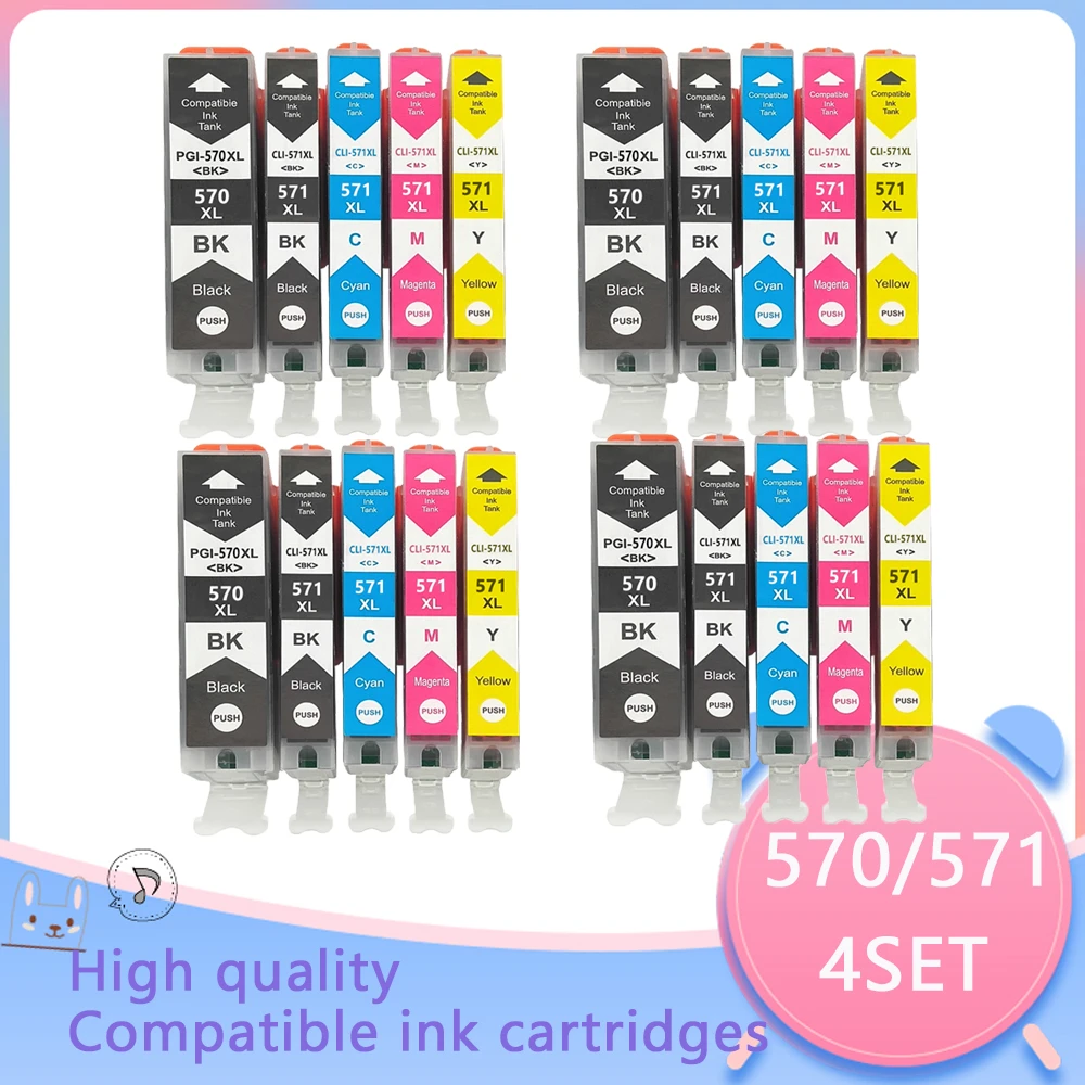 20pcs 570 571 PGI 570 CLI 571 ink cartridge For canon PIXMA MG5750 MG5751 MG5752 MG6850 MG6851 ...