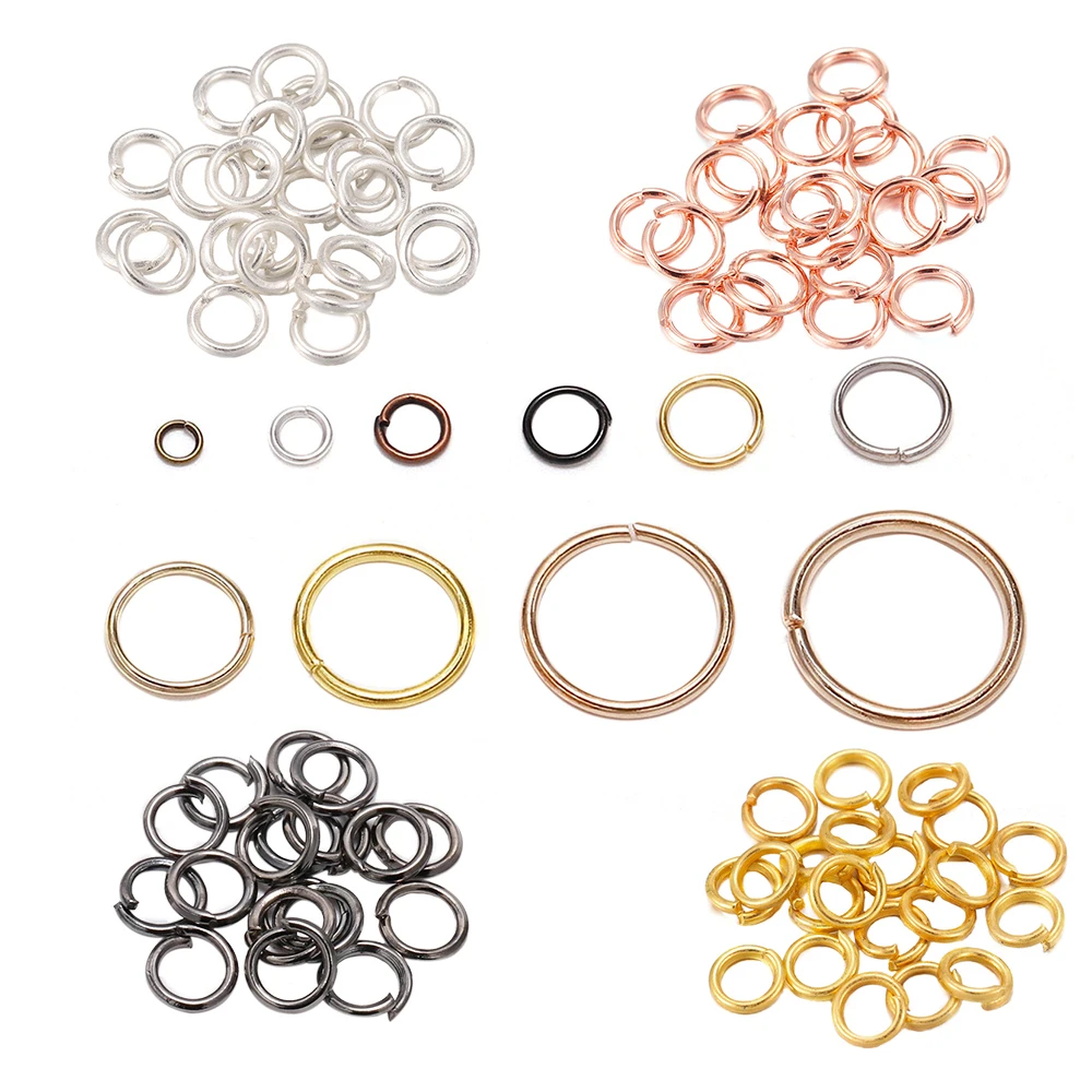 100-200Pcs/Lot Open Jump Rings 4 5 6 8 10 mm Loops Split Rings Crafts ...