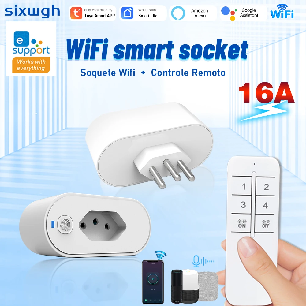 SIXWGH-Brazilian-Standard-WiFi-Smart-Socket-For-Remote-Control-Through ...