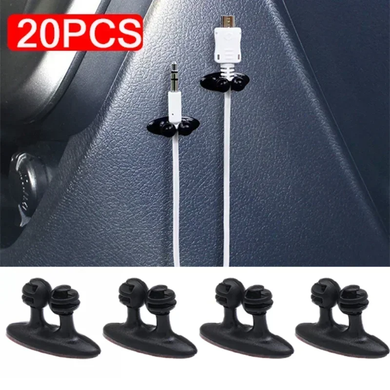 1-20PCS Car Wire Cable Holder Auto Charger Line Clasp Multifunctional ...
