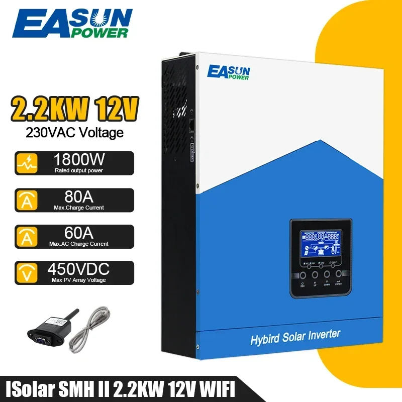 EASUN-Hybrid-Solar-Inverter-24V-2-2KVA-2200VA-Pure-Sine-Wave-Inverter ...