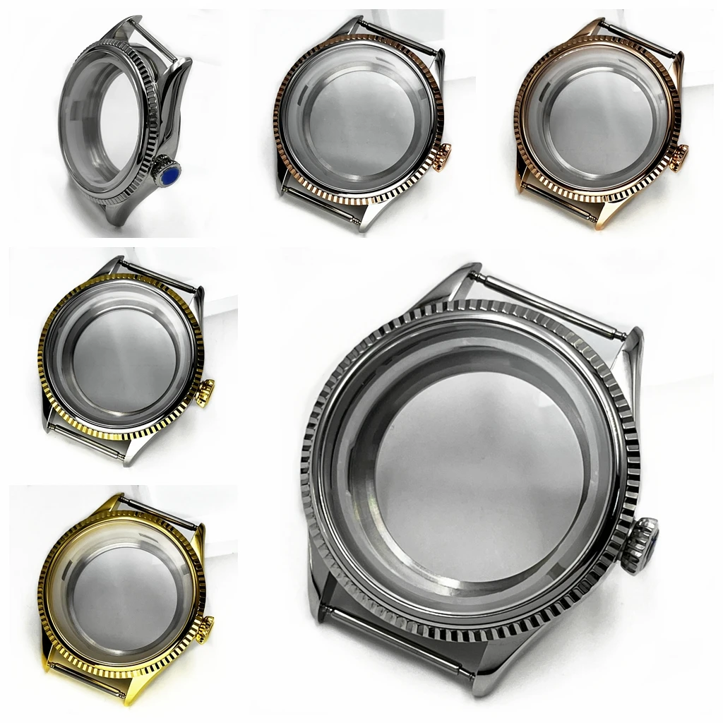 39mm-Silver-Gold-RoseGold-Watch-Case-Sapphire-Glass-Watch-Case-Fit-NH35 ...