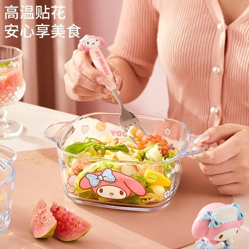 Miniso-Sanrio-Hello-Kitty-Double-Ear-Glass-Bowl-Salad-Bowl-My-Melody ...