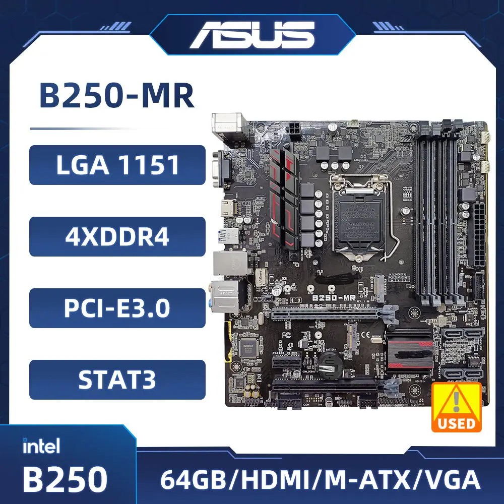 Placa base 1151 MSI PRIME B250-MR, Intel B250, 4 x DDR4, 64GB, PCI-E, 3,0 M.2, SATA 3 M.2, USB3 ...