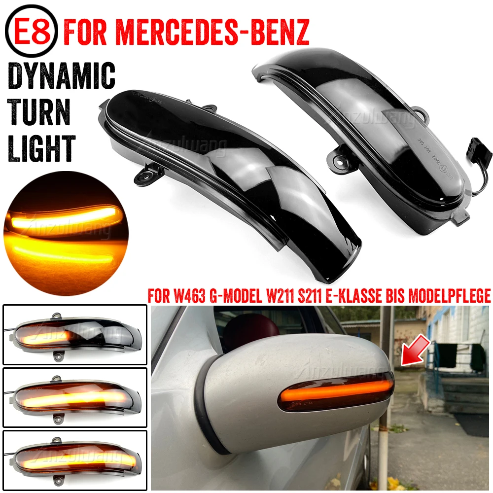 Car-Smoked-Lens-Side-Mirror-Flashing-Lamp-For-Mercedes-Benz-E-Class ...