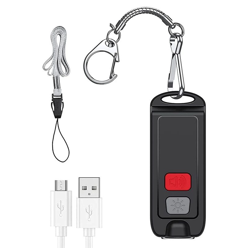 Safe-Personal-Alarm-Rope-Alarm-Mini-Self-Defence-Keychain-130DB ...