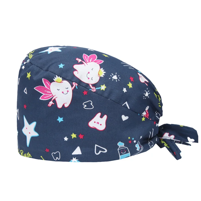 Tooth-Dentist-Scrub-Caps-Dental-Printing-Scrubs-Hat-for-women-surgicals ...