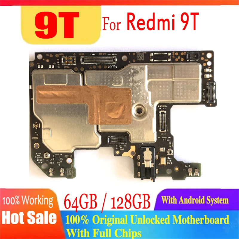 128GB 64GB Unlocked Logic Board For Xiaomi Redmi 9T Redmi9t Motherboard ...