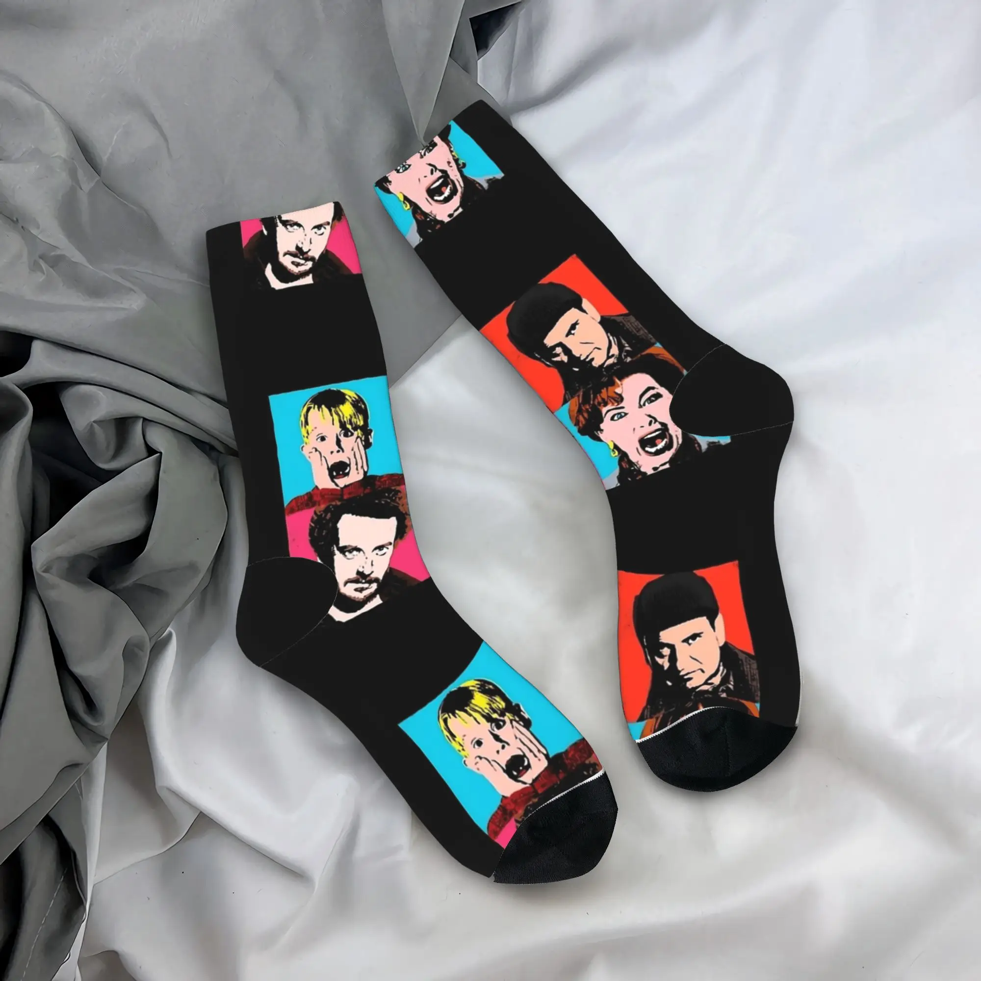 Home Alone Warhol Alone Stockings Retro Socks Men's High Quality Socks ...