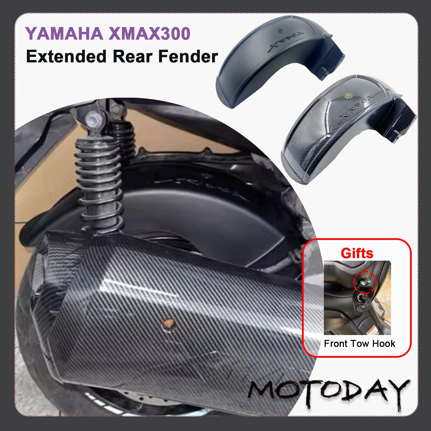 For-YAMAHA-XMAX300-Extended-Rear-Fender-XMAX300-2022-Accessories ...