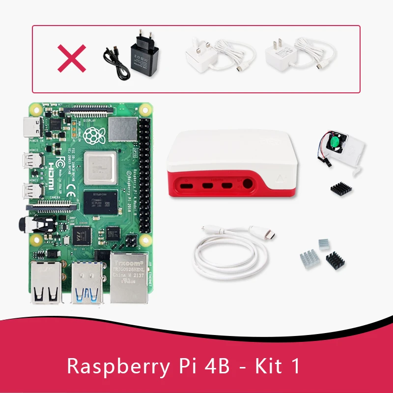 Original Raspberry Pi 4 Model B 2gb Kit Pi 4 Board Micro Hdmi ...