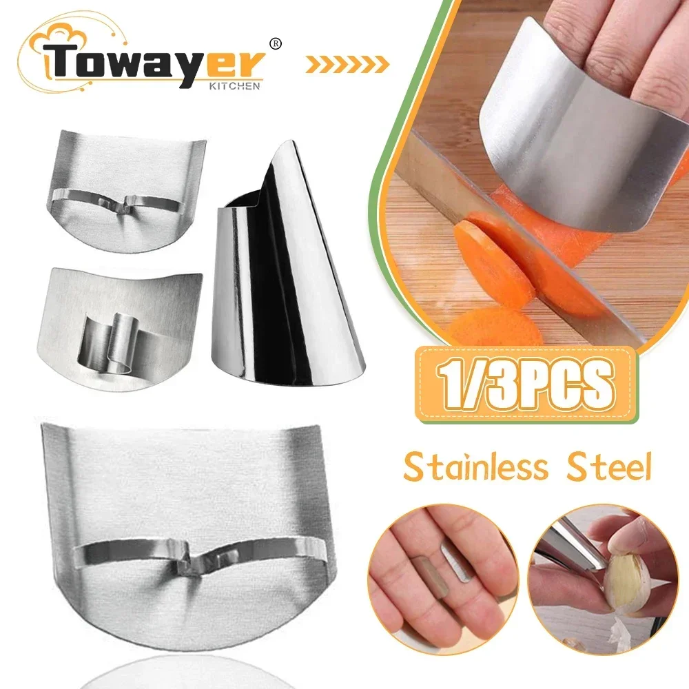 1-3Pcs-Stainless-Steel-Finger-Protector-Anti-cut-Finger-Guard-Safe ...