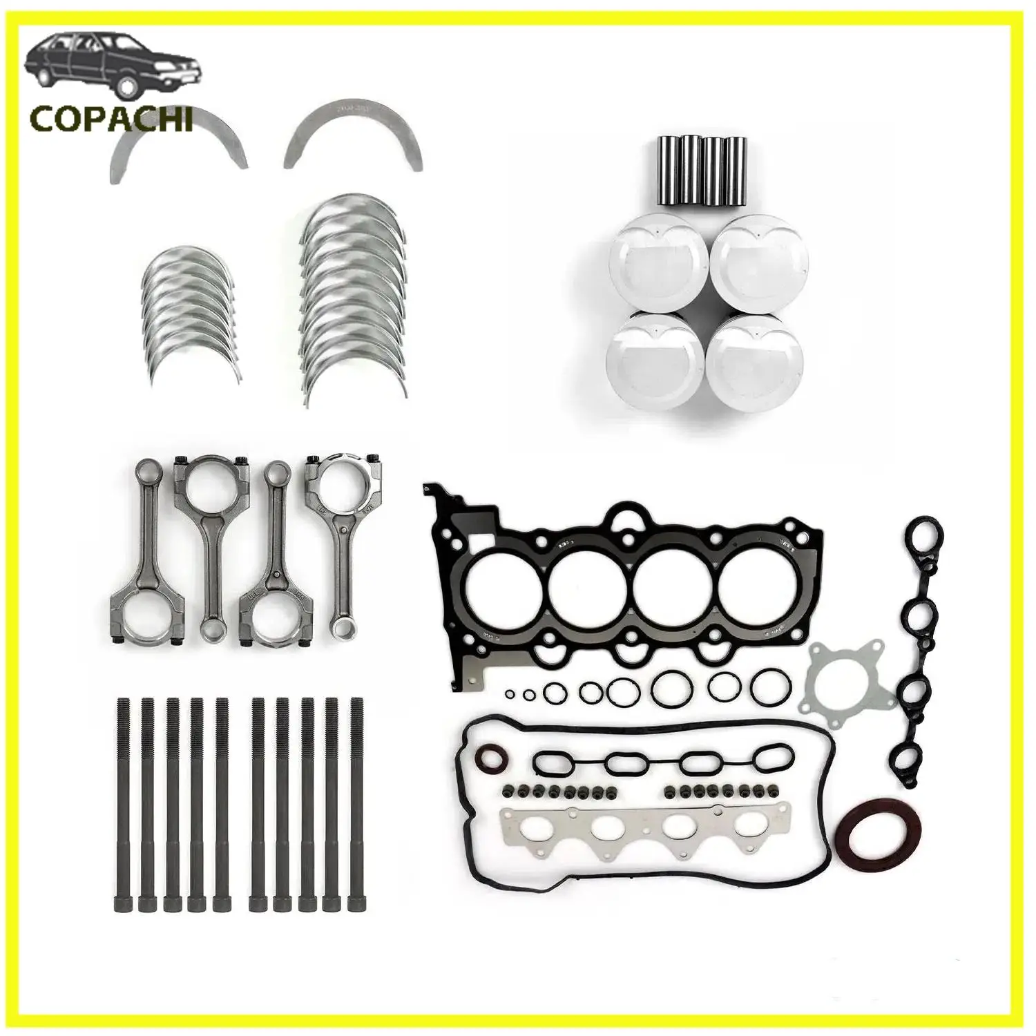 G4FA Engine Overhaul Rebuild Gasket Kit 23041-2B101 22321-2B000 23510 ...