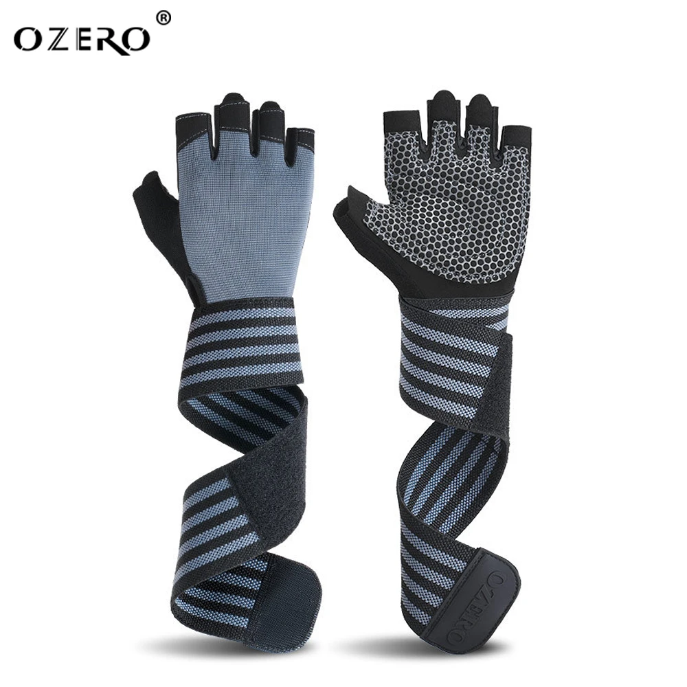 Ozero luvas de levantamento de peso ginásio esportes workout suporte de ...
