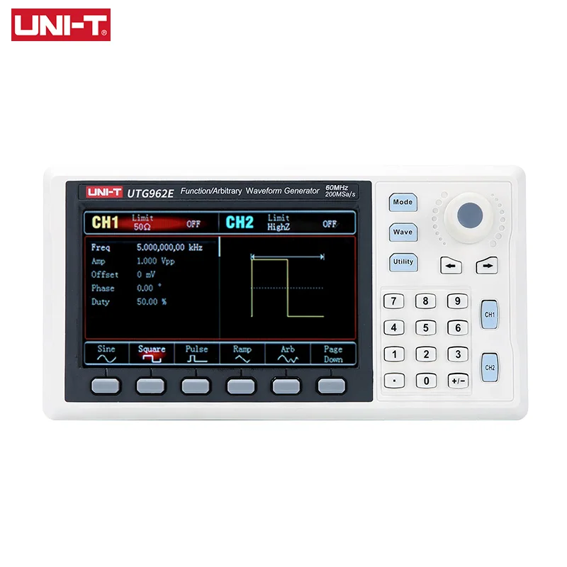 UNI-T UTG932E UTG962E Function Arbitrary Waveform Generator Signal Source Dual Channel 200MS/s ...
