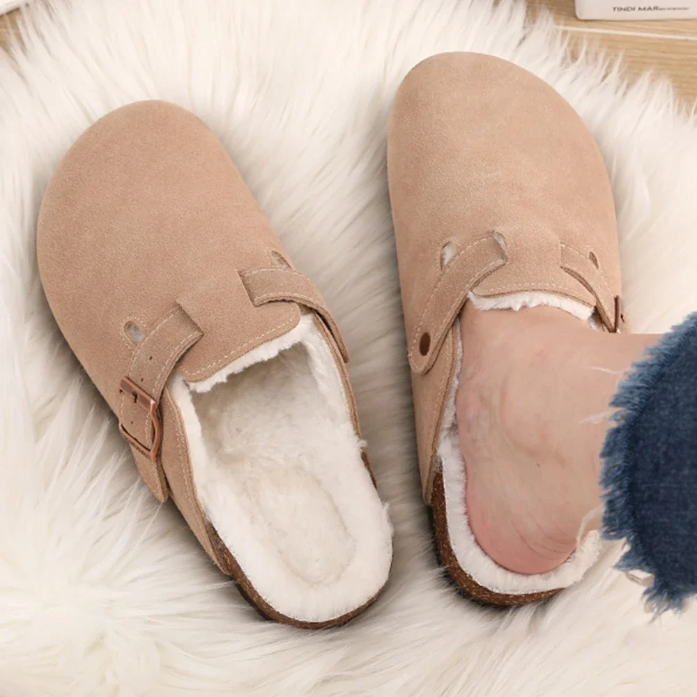 Shevalues-Fur-Classic-Clogs-For-Women-Winter-New-Fashion-Cork-Insole ...