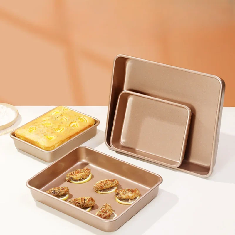 Creative-Rectangular-Baking-Tray-Carbon-Steel-Cake-Baking-Tray-Square ...