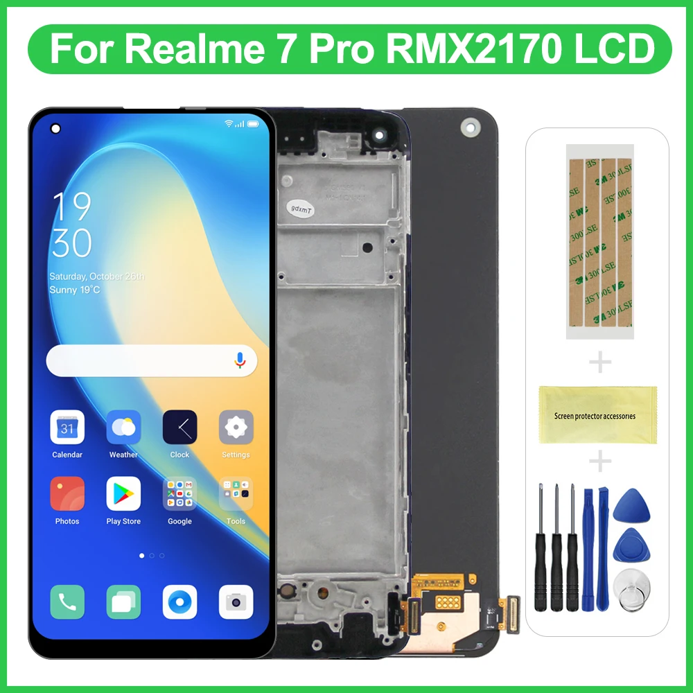 Ensemble écran tactile LCD avec châssis, pour Oppo Realme 7 Pro RMX2170 ...