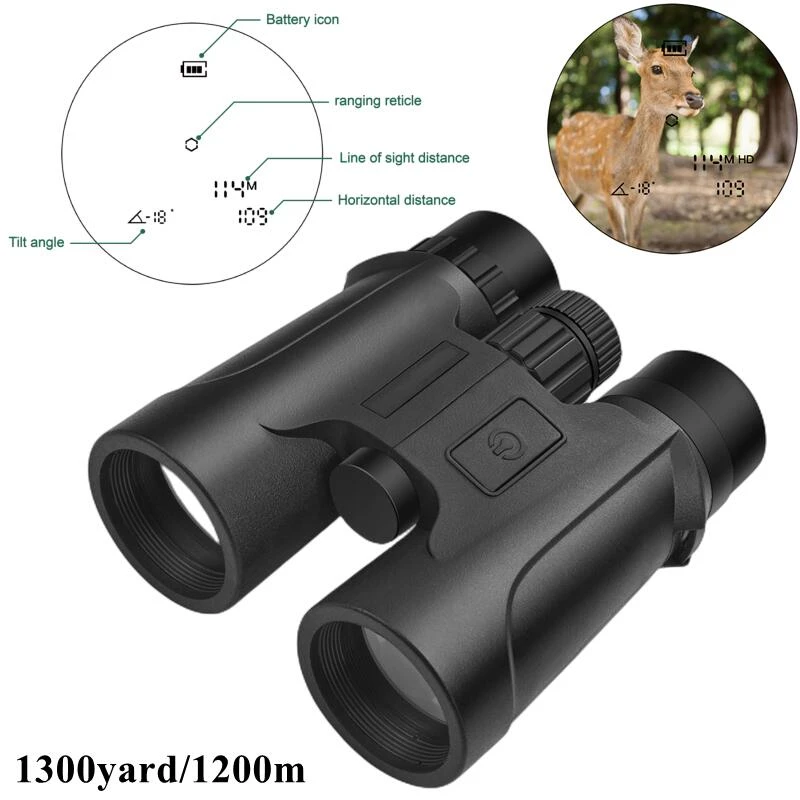 Laser Rangefinder Binoculars 1300yard 1200m 8X21 Outdoor Ranging ...