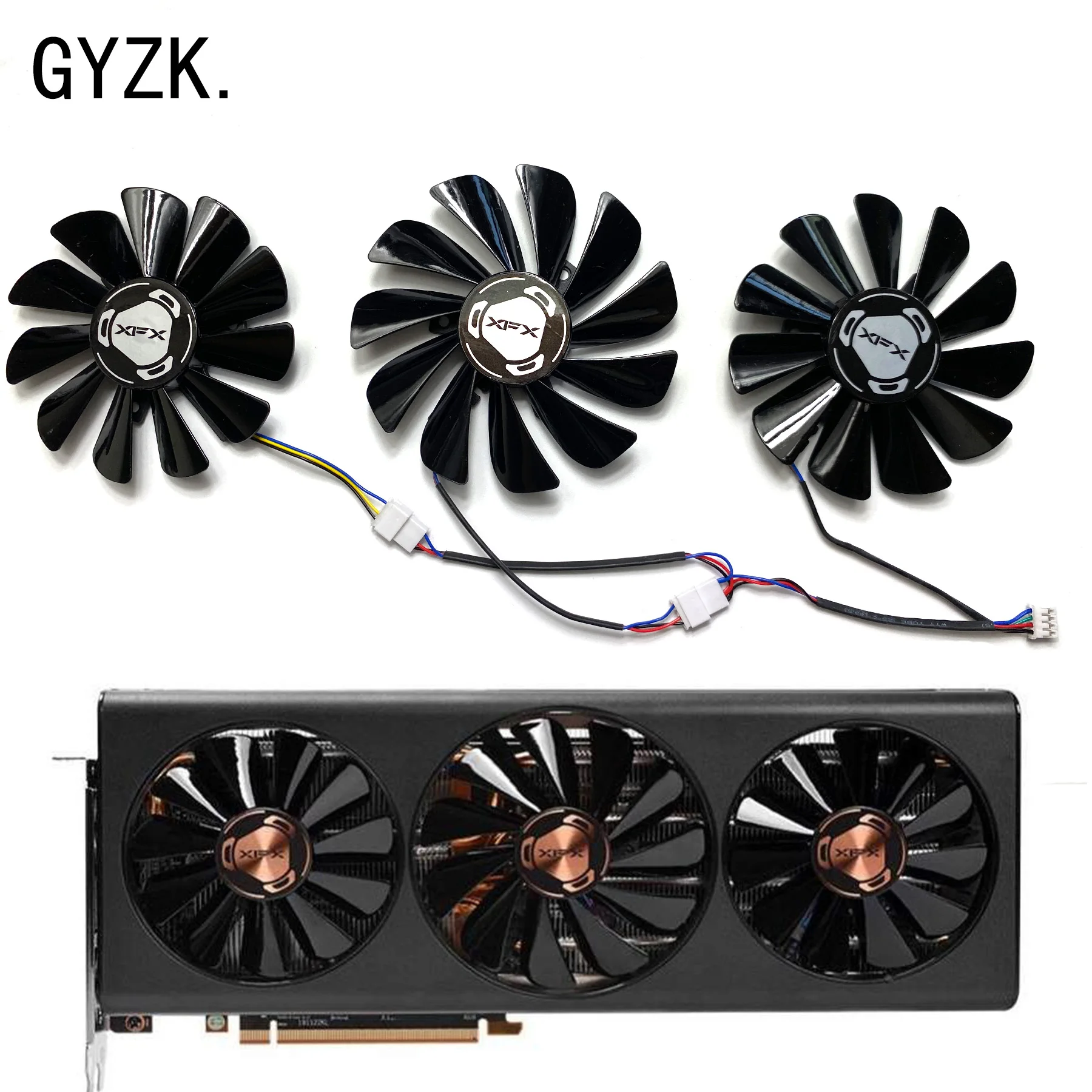 New For XFX Radeon RX5600XT 5700 5700XT 6GB THICC III Ultra Snow Wolf ...
