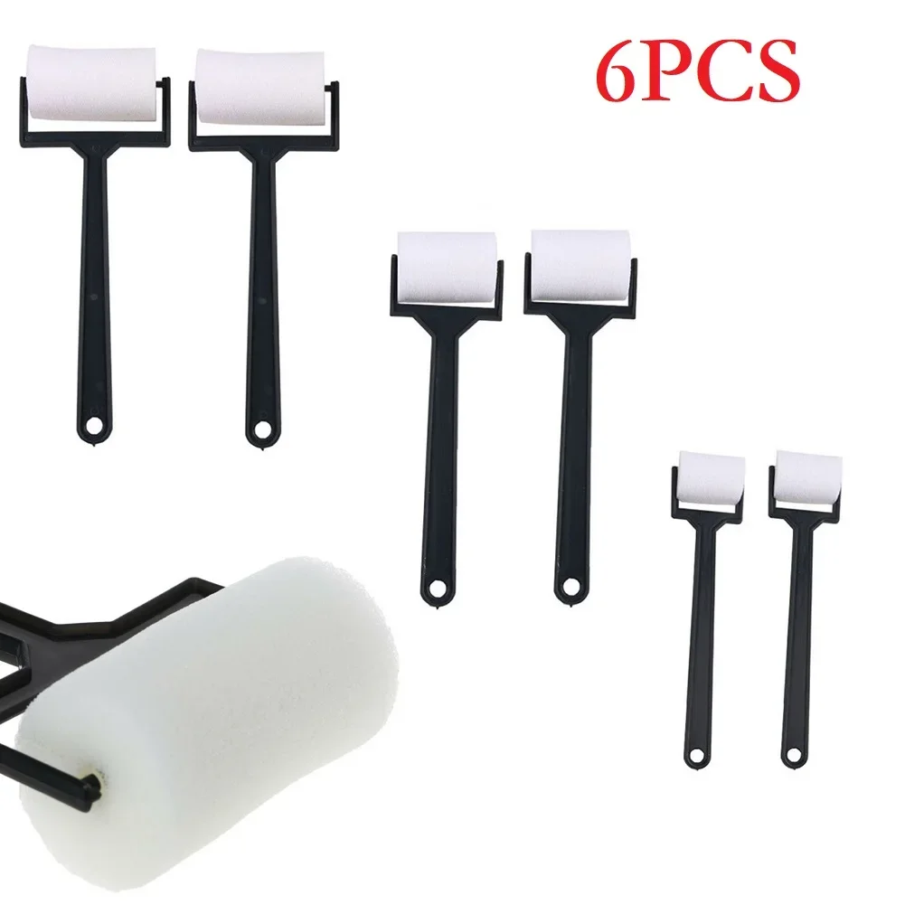 3-6PCS-Sponge-Rollers-Brush-To-Paint-Color-Wall-Stick-Craft-Tool-White ...