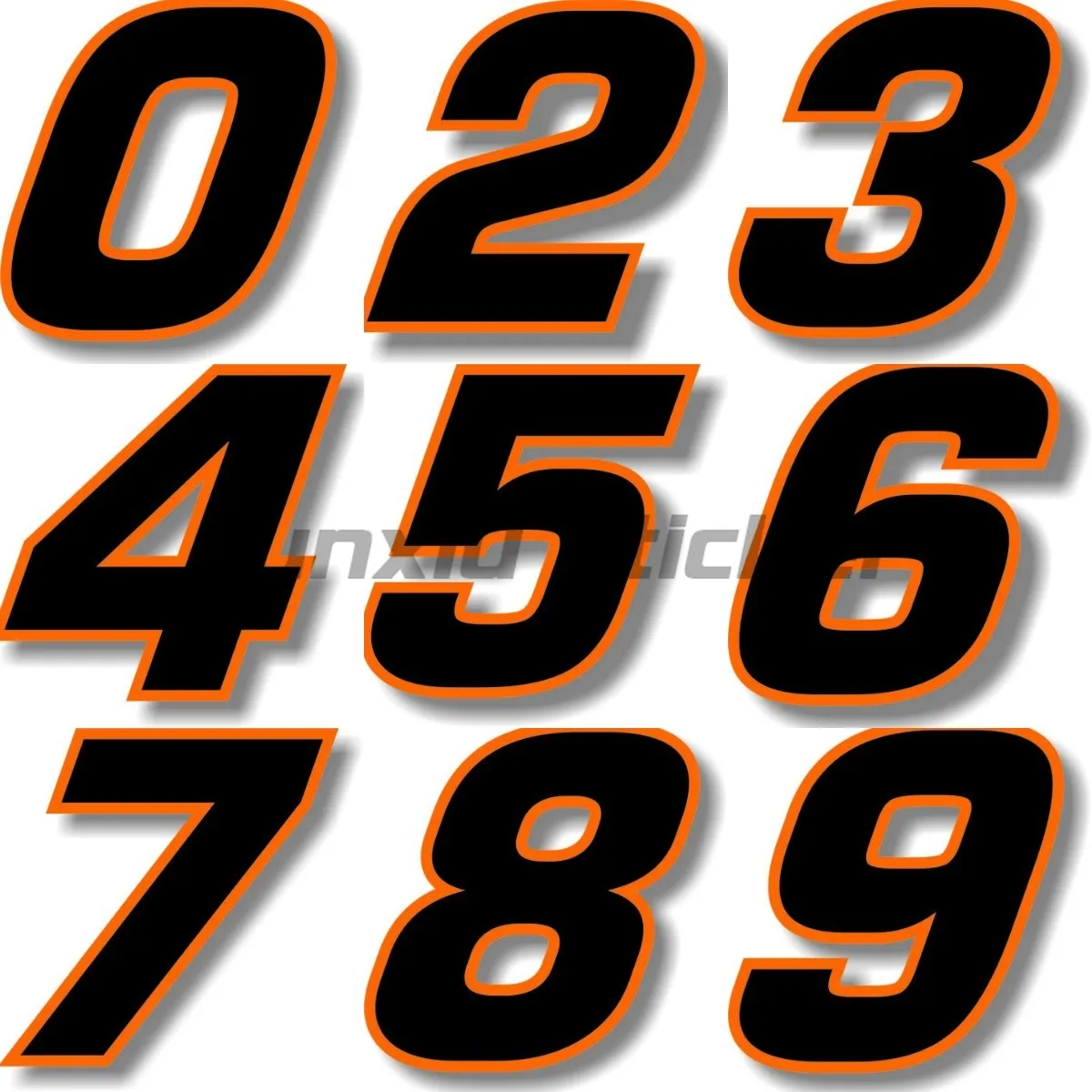 Autocollants-de-police-de-num-ro-personnalis-s-avec-bordure-orange ...