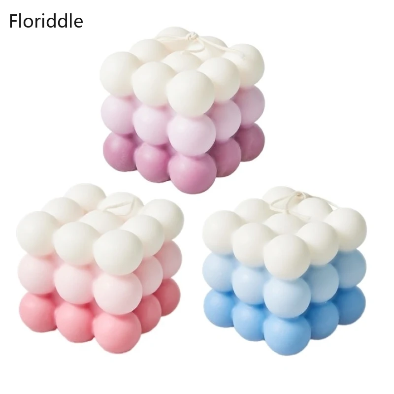 2inch Bubble Cube Candle Cute Soy Wax Aromatherapy Small Candles ...