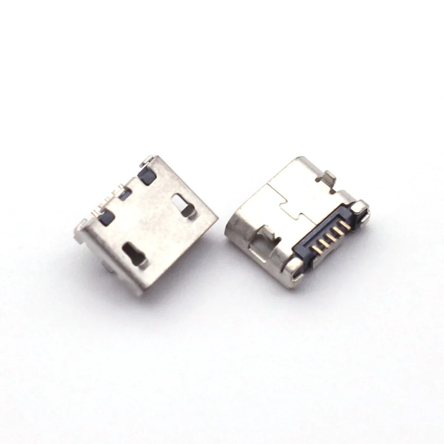 50pcs-micro-USB-5pin-5-9mm-DIP2-no-side-B-type-Flat-mouth-without ...
