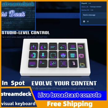 Stream Deck Visual Keyboard Lcd Button Live Content Creation Controller 15 Keys Custom Keyboard ...